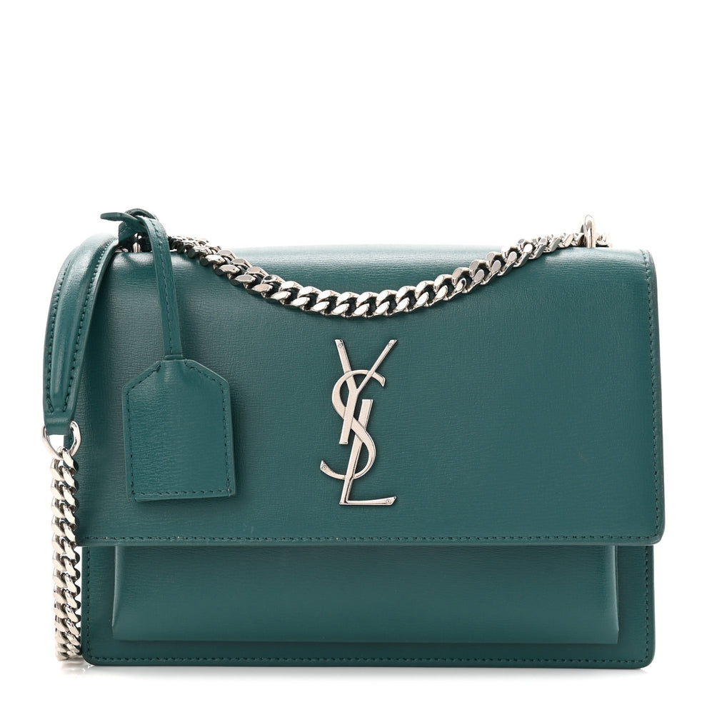 Saint Laurent Calfskin Medium Monogram Sunset Malachite 1806065 ...