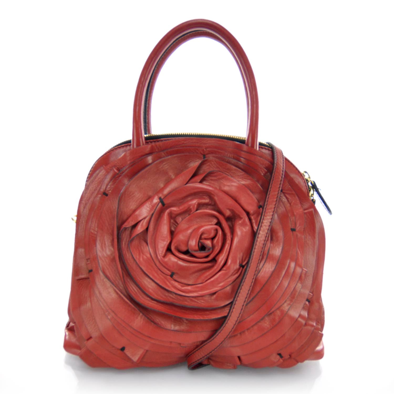 Valentino Garavani Petale Dome Bag Red 32590 – FASHIONPHILE