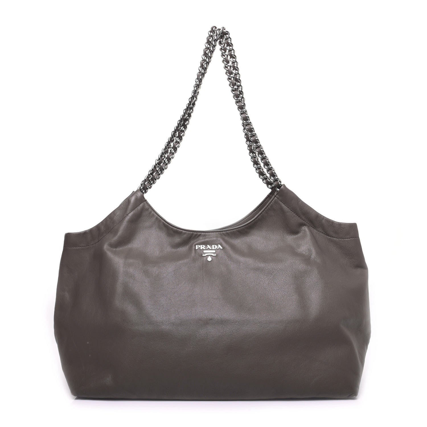 Prada Soft Calf Chain Tote Bambu 705708 – FASHIONPHILE