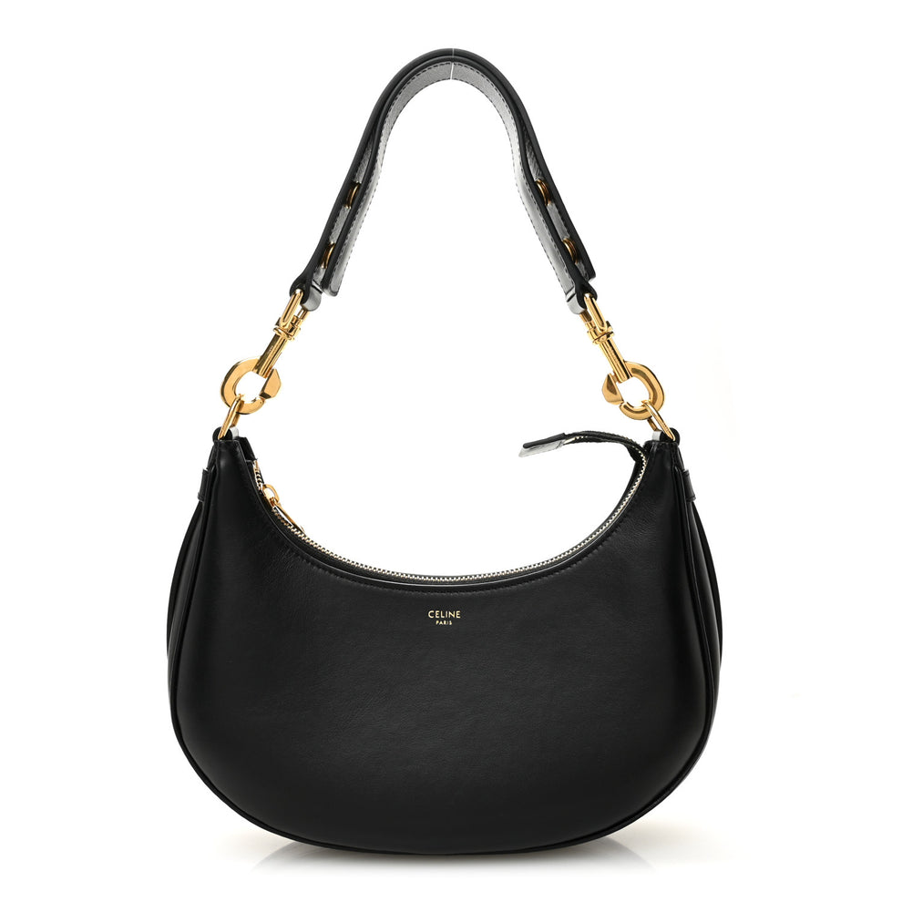 Celine Smooth Calfskin Medium Strap Ava Shoulder Bag Black 1802898 ...