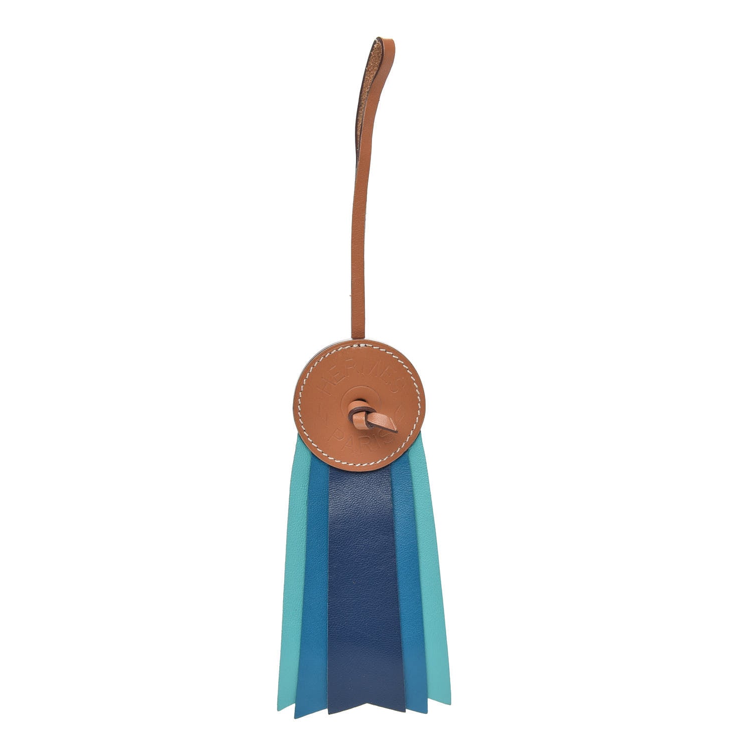 Hermes Vache Hunter Milo Lambskin Paddock Flot Bag Charm Bleu de Malte ...