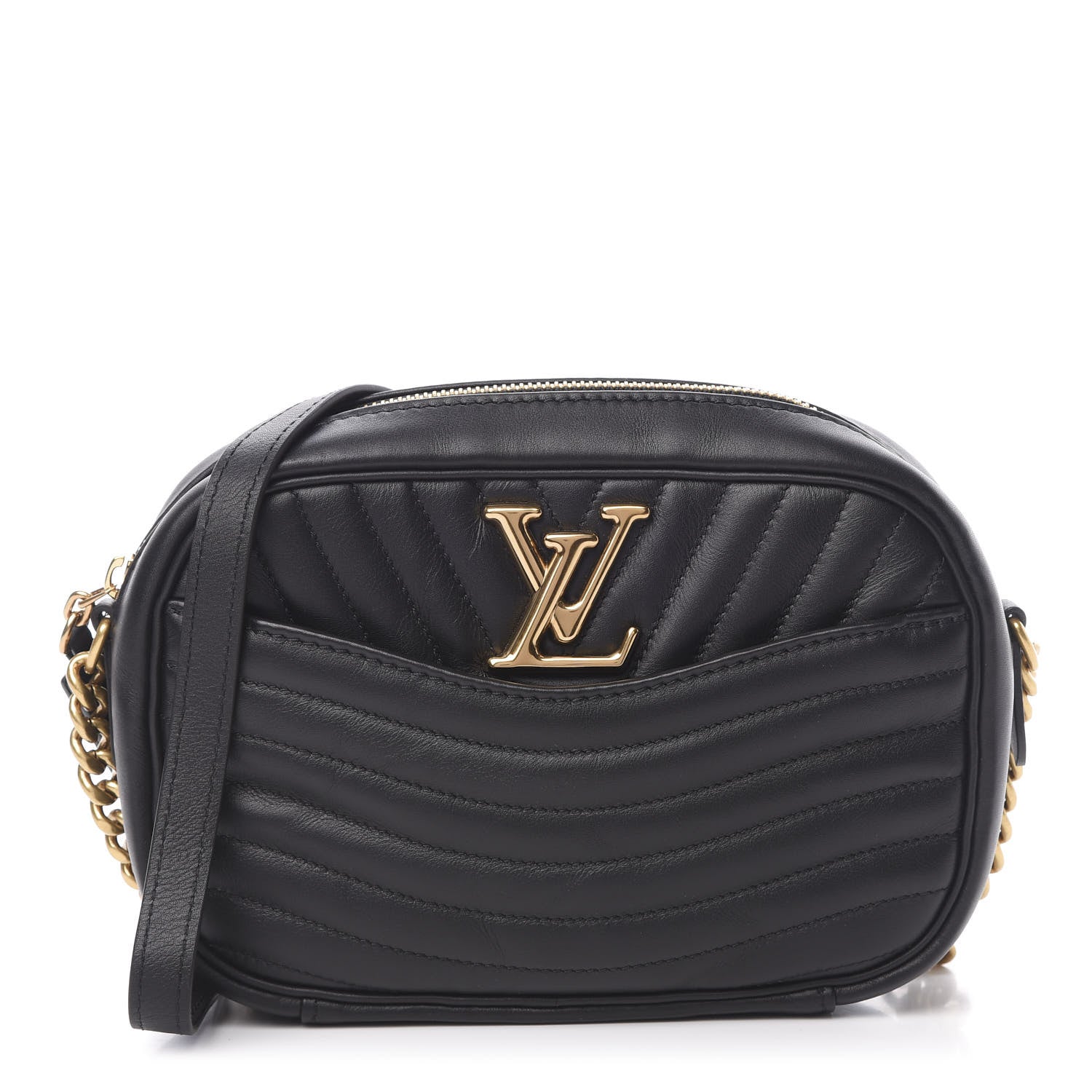 Louis Vuitton Calfskin New Wave Camera Bag Black 608079 – FASHIONPHILE