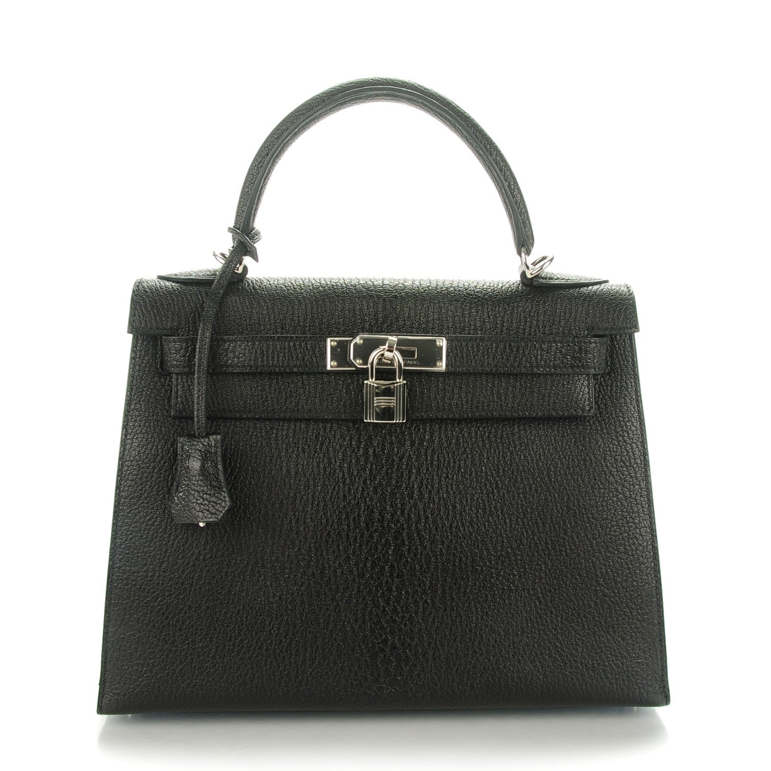 Hermes Chevre de Coromandel Kelly Sellier 28 Black 141405 – FASHIONPHILE