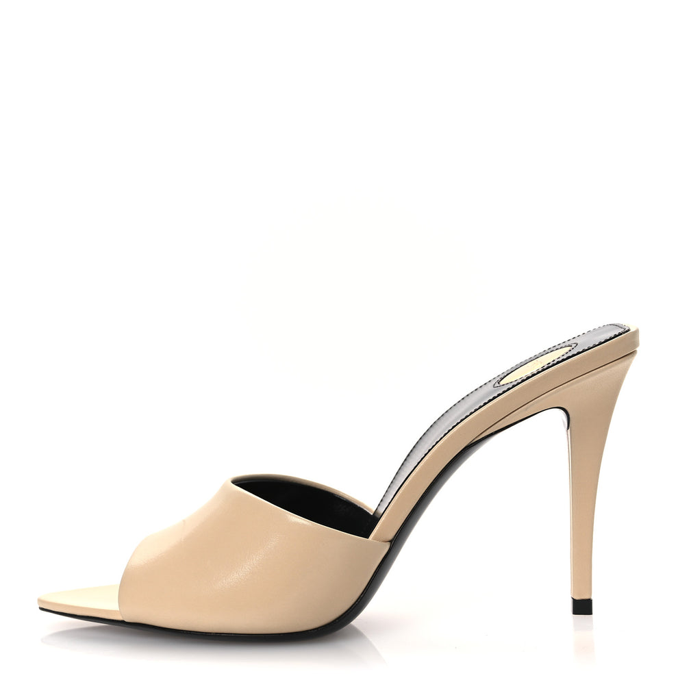 Saint Laurent Smooth Calfskin Romy 90 Sandals 39 Soft White 1795181 ...