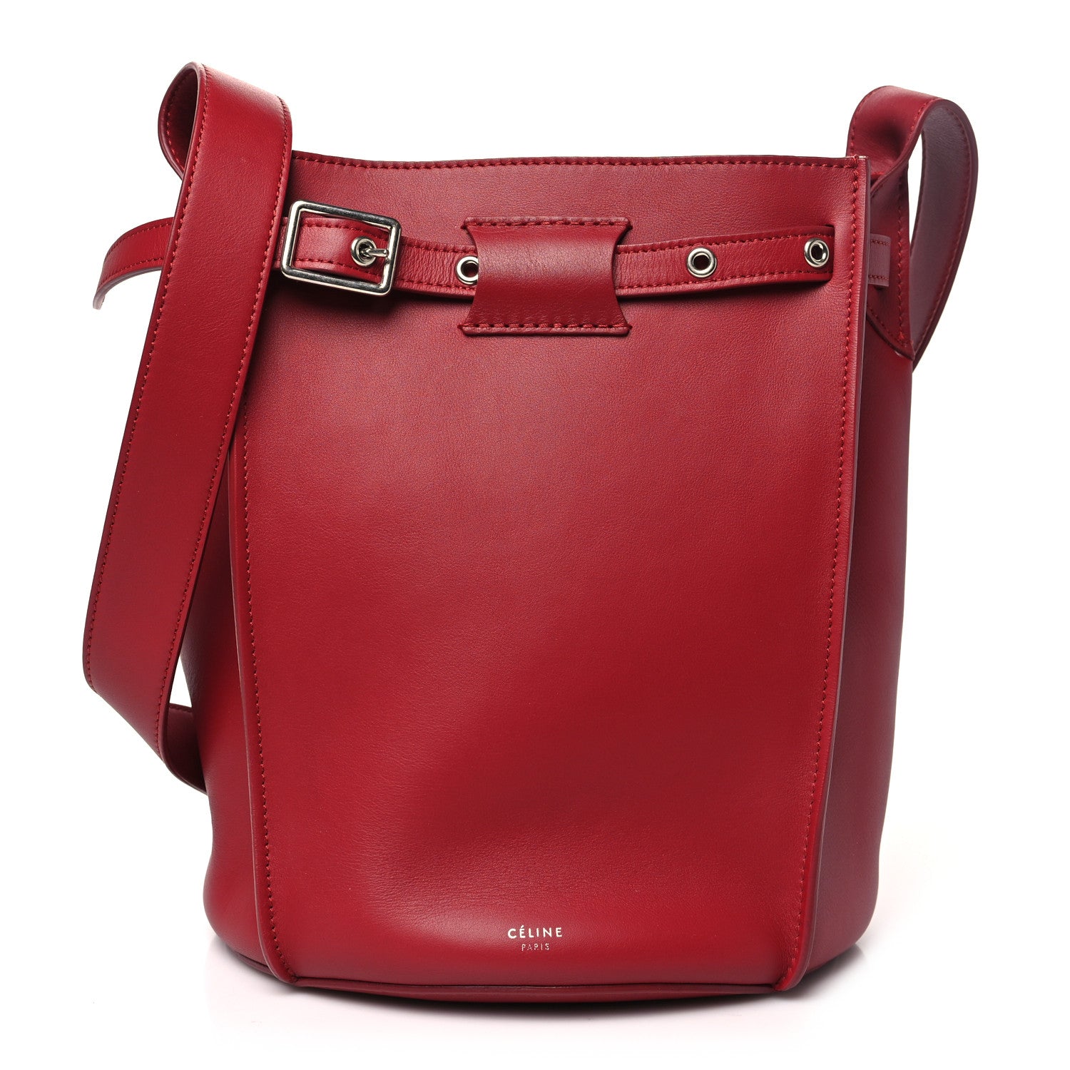 Celine Supple Grained Calfskin Big Bag Bucket Red 1660582 – FASHIONPHILE