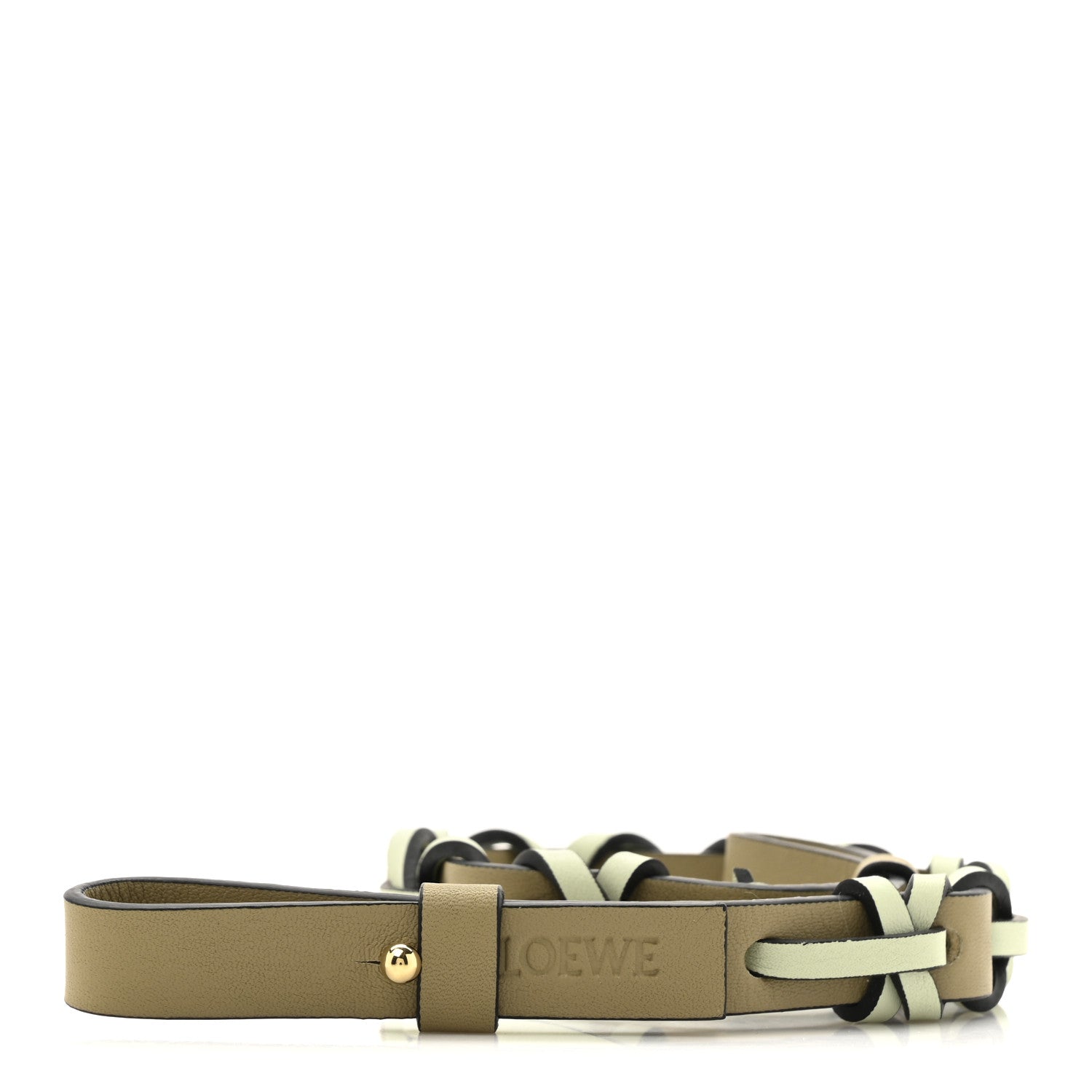 Loewe Calfskin Braided Loop Strap Clay 1756961 – FASHIONPHILE