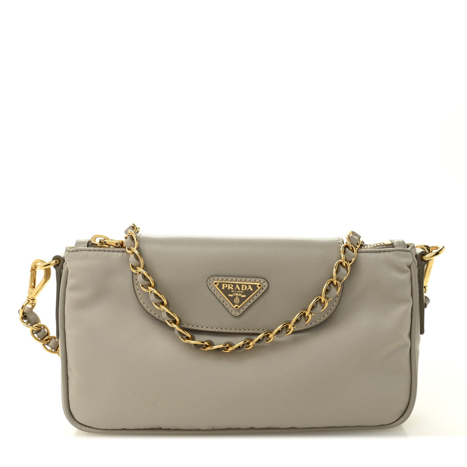 Prada Tessuto Nylon Saffiano Crossbody Bag Pomice 1770768 – FASHIONPHILE