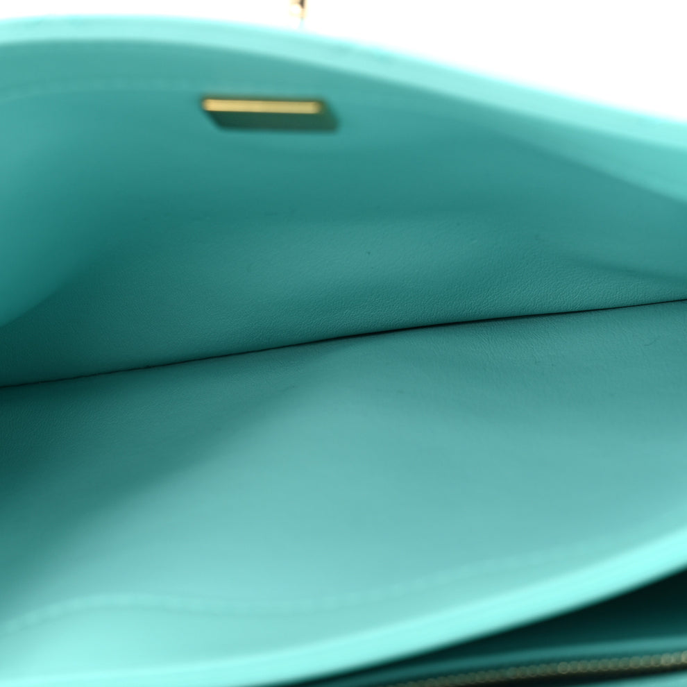 Chanel Lambskin Quilted Small Trendy CC Dual Handle Flap Bag Turquoise ...