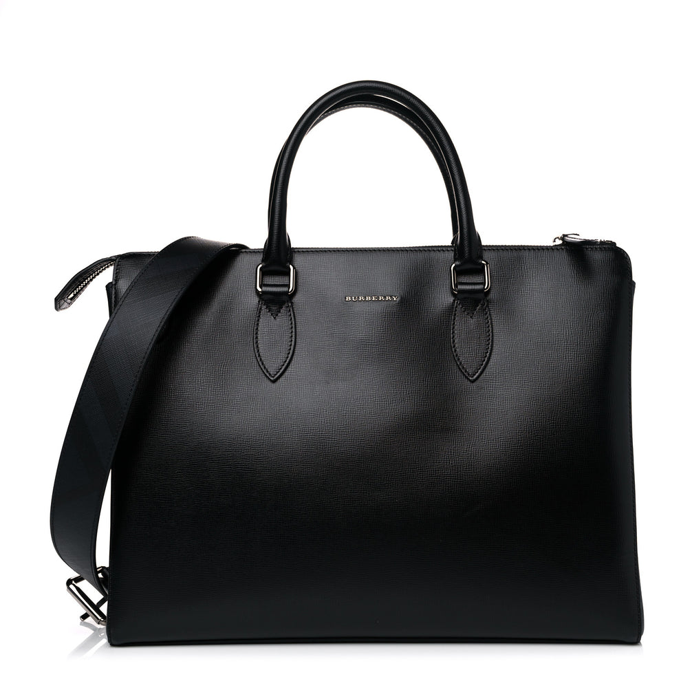 Burberry Calfskin Bermondsey Business Briefcase Black 856432 – FASHIONPHILE
