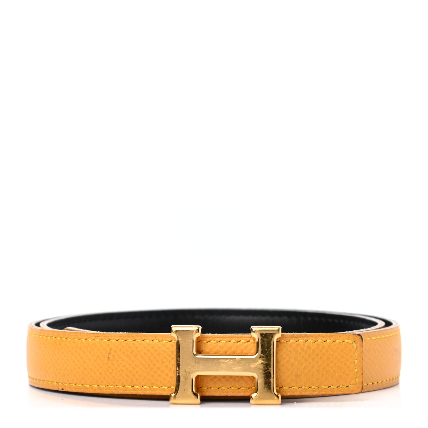 Hermes Courchevel Chamonix 24mm Mini Constance H Belt 70 Black Jaune ...