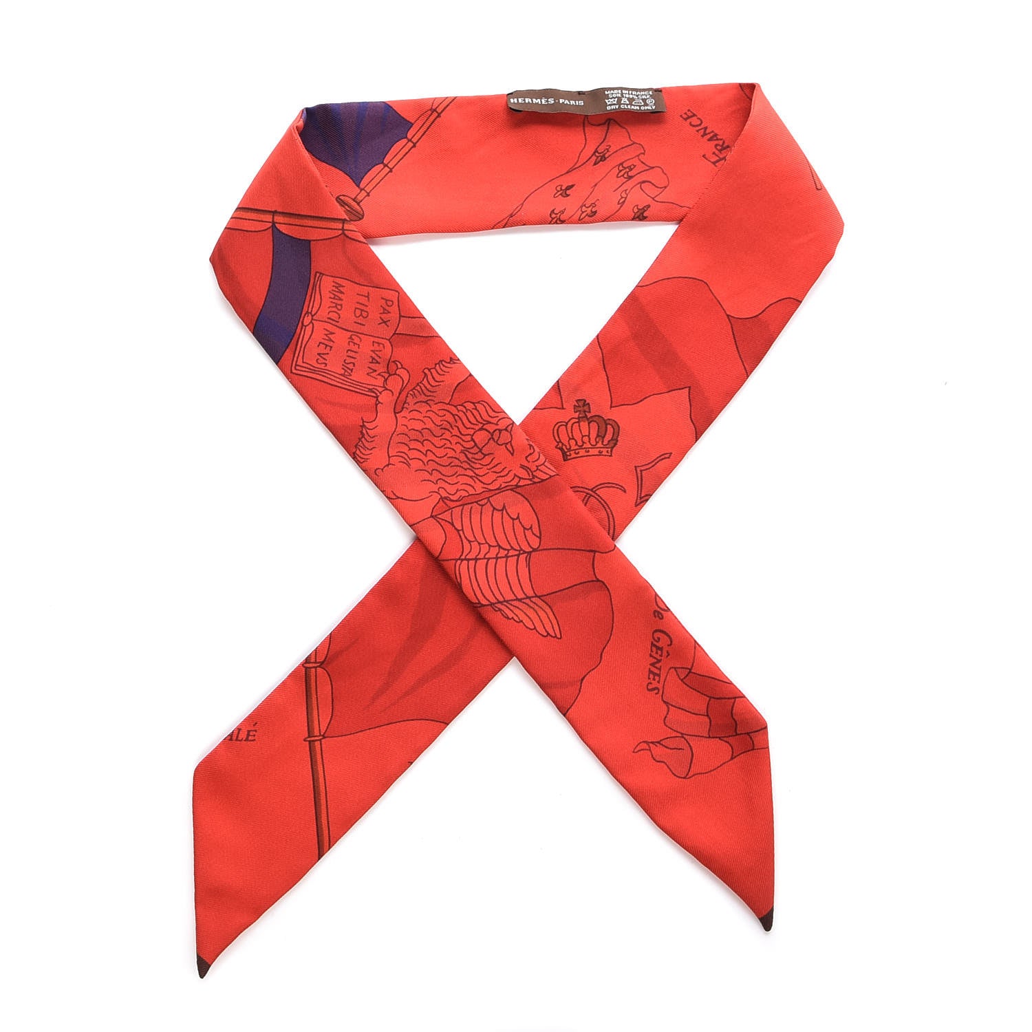 Hermes Silk Pavois Twilly Rouge Fluo Bleu Rouge 387163 – FASHIONPHILE