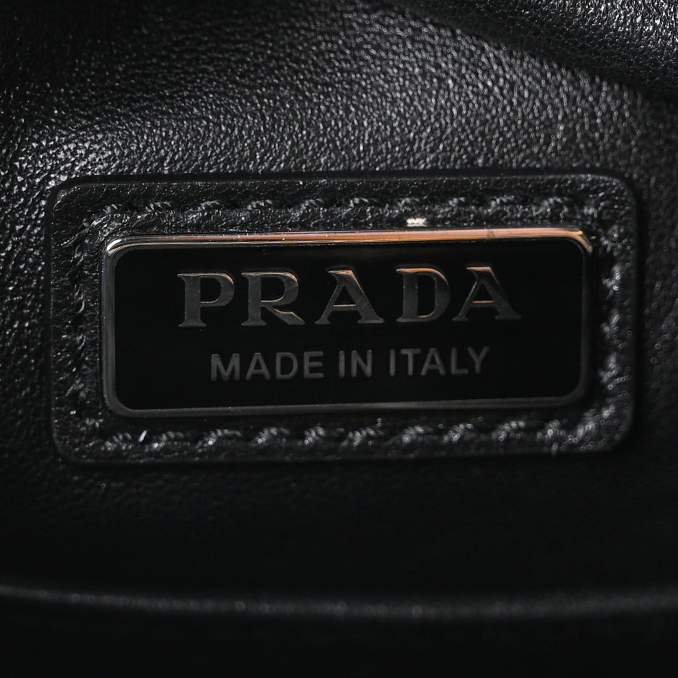 Prada Soft Lux Calfskin Shoulder Bag Black 1787382 – FASHIONPHILE
