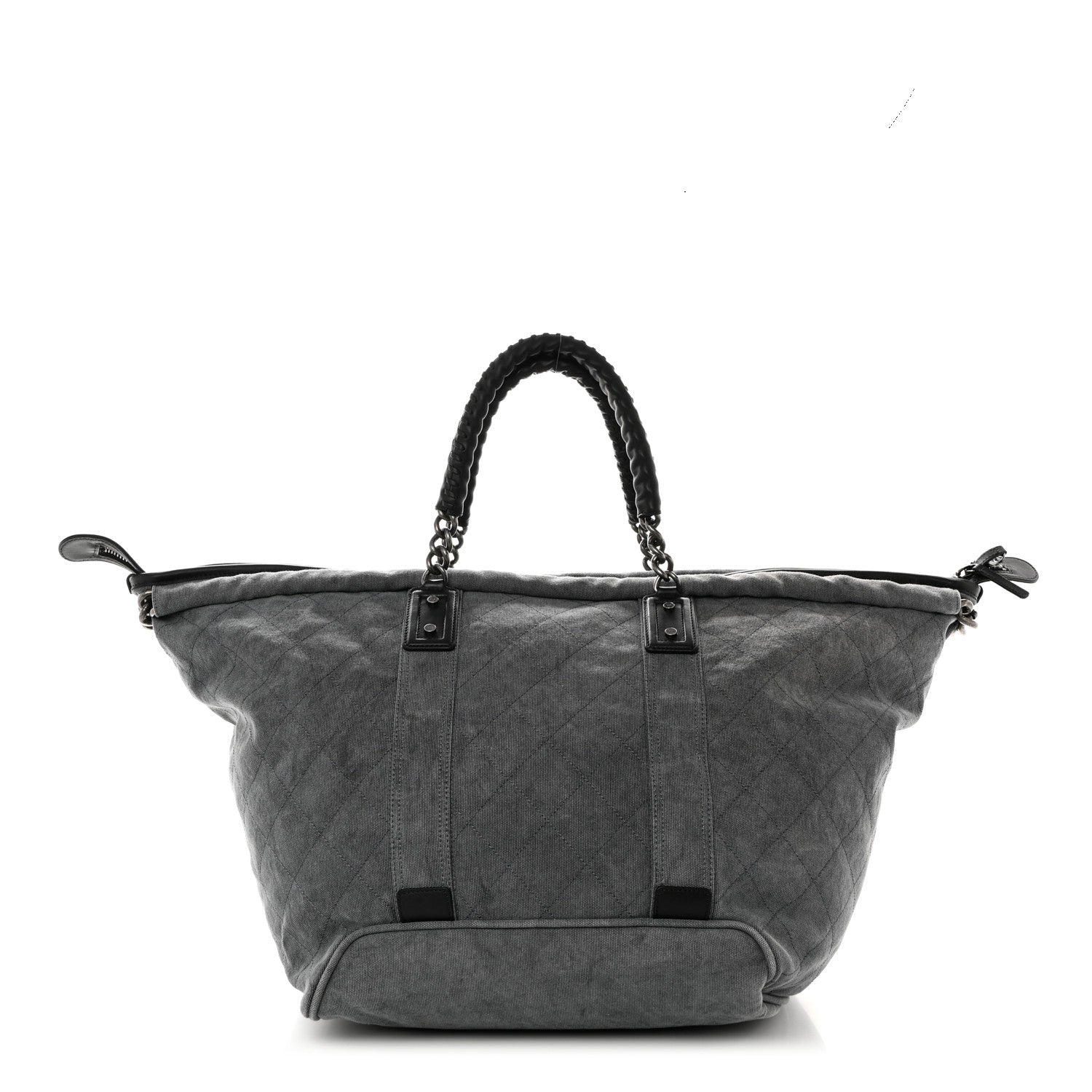 Chanel Canvas CC Cocoon Travel Tote Grey Black 1444570 – FASHIONPHILE
