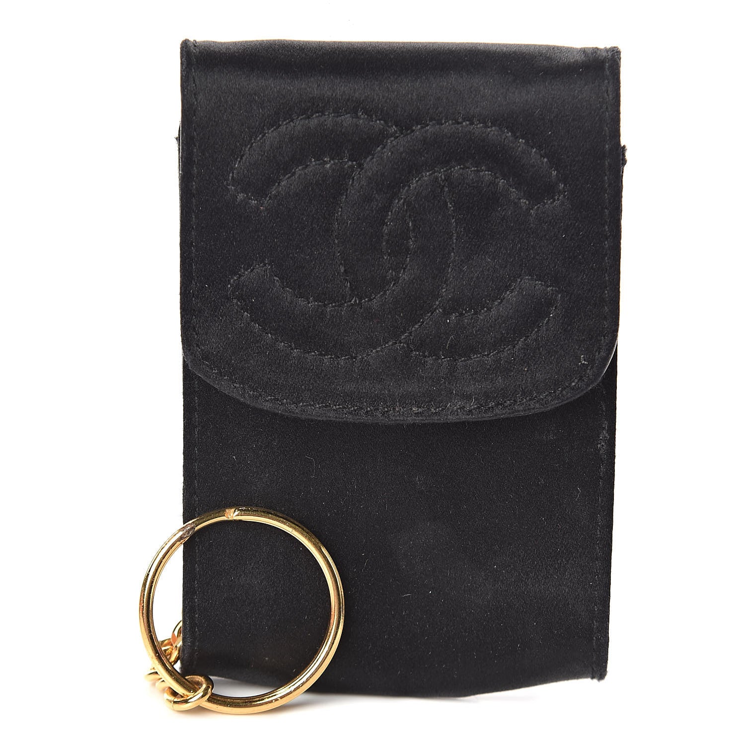 Chanel Satin Timeless CC Key Holder Bag Charm Black 528101 – FASHIONPHILE