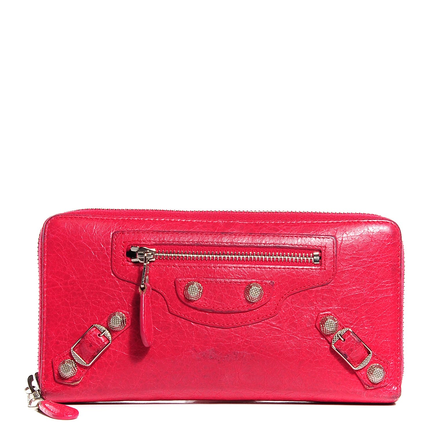 Balenciaga Agneau Giant 12 Silver Hardware Continental Zip Around ...