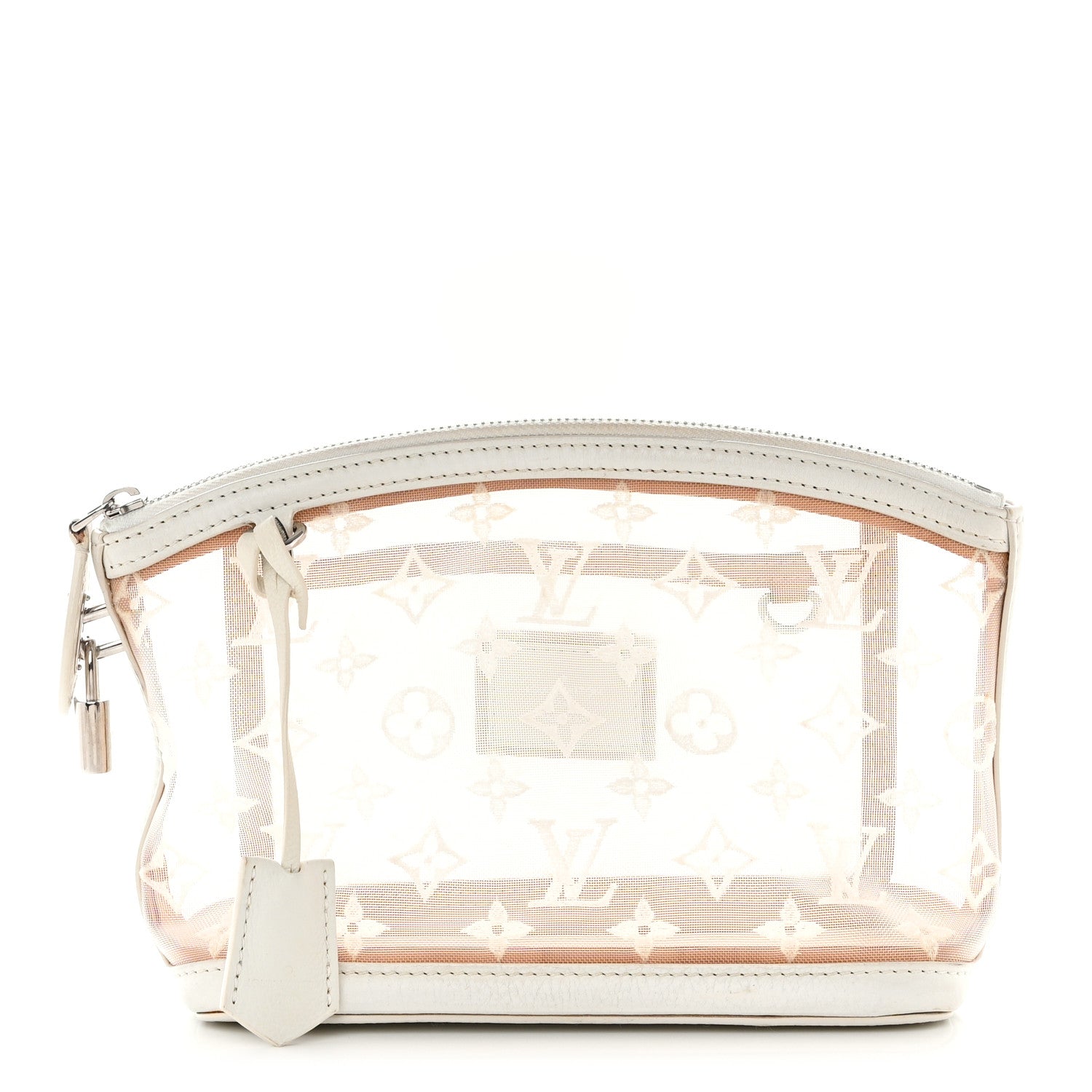 Louis Vuitton Monogram Transparence Transparent Lockit Clutch White ...