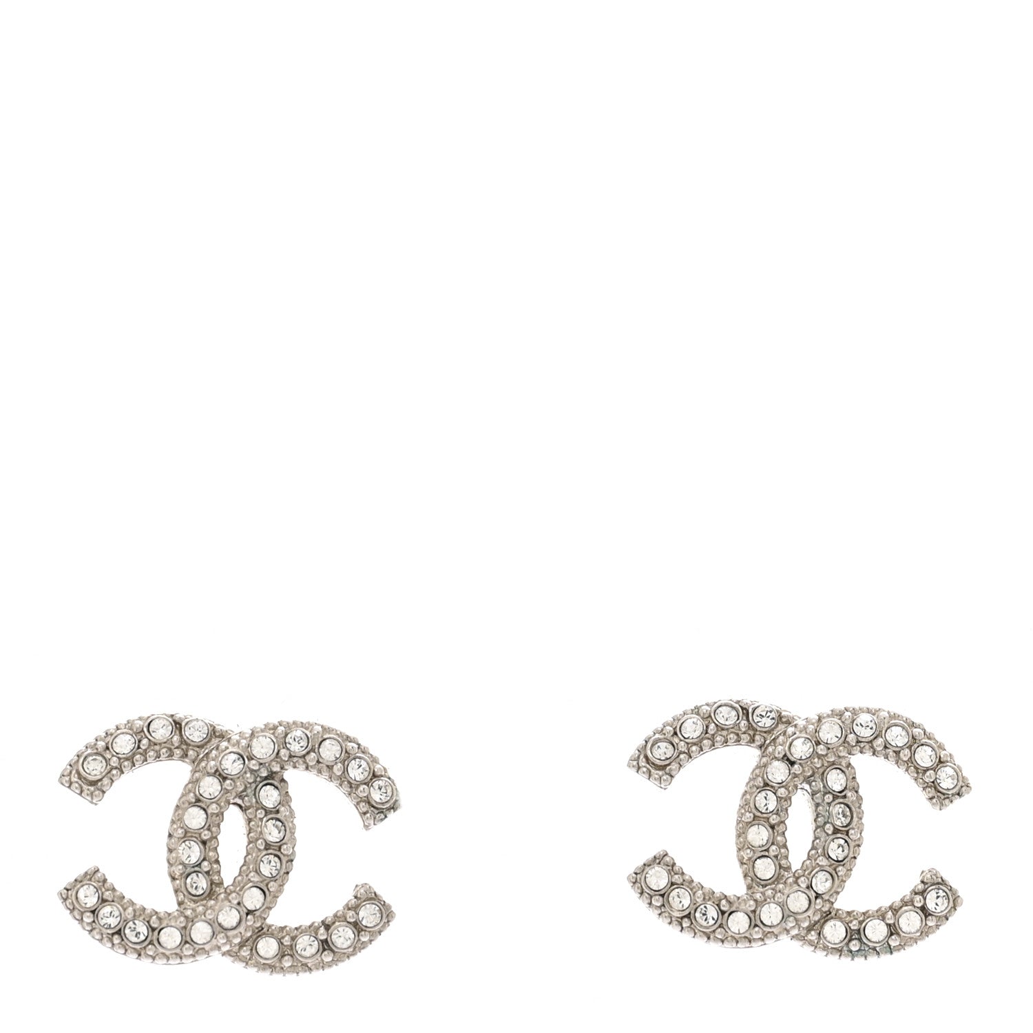 Chanel Crystal CC Coco Flapper Earrings Silver 1746701 – FASHIONPHILE