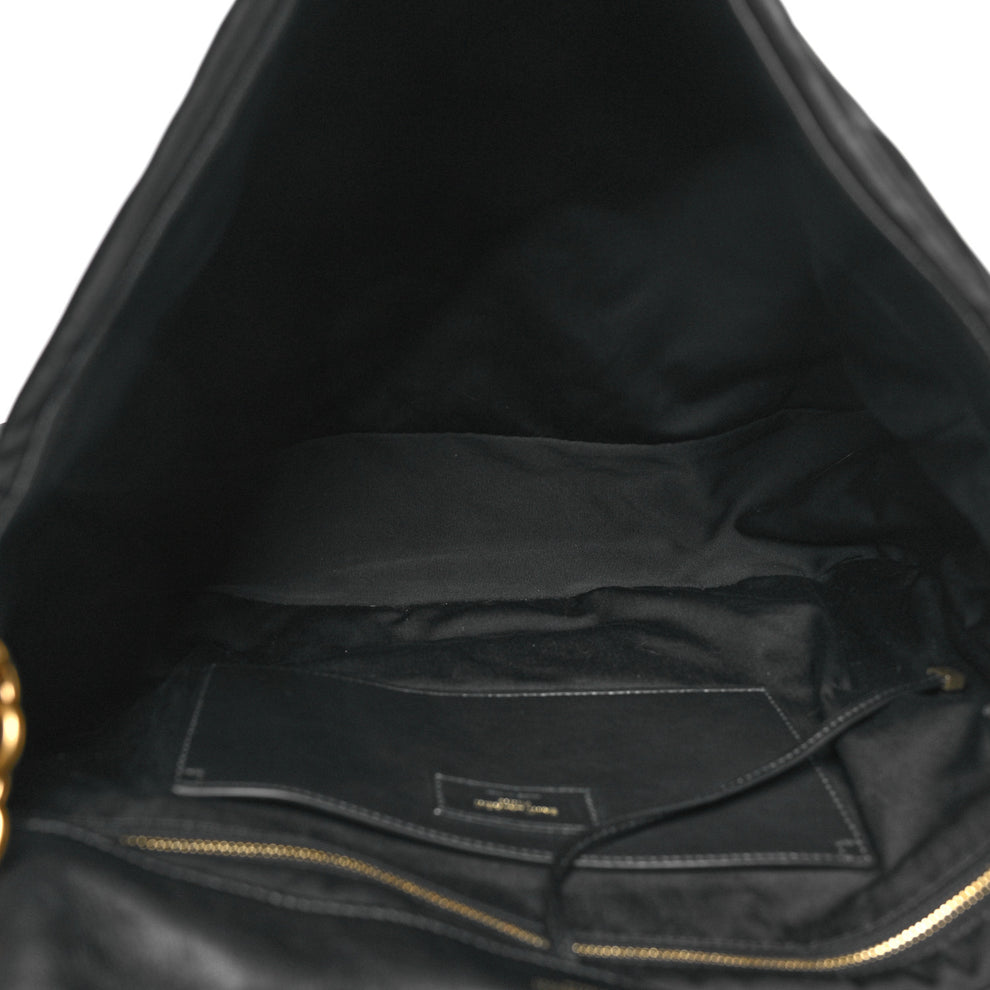 Saint Laurent Lambskin Matelasse Monogram Large Jamie 4.3 Black 1784630 ...