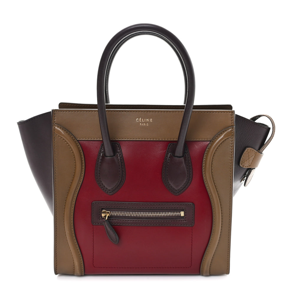 Celine Satin Smooth Calfskin Micro Tri-Color Luggage Rust 1820320 ...