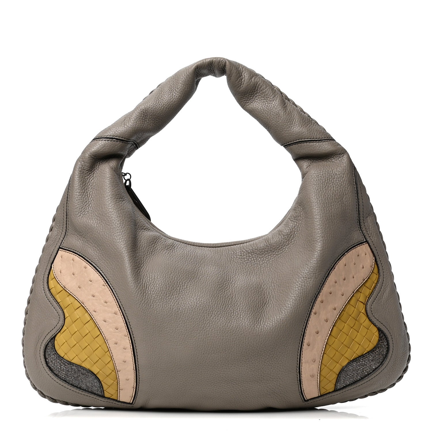 Bottega Veneta Cervo Deerskin Ostrich Lizard Intrecciato 50th ...