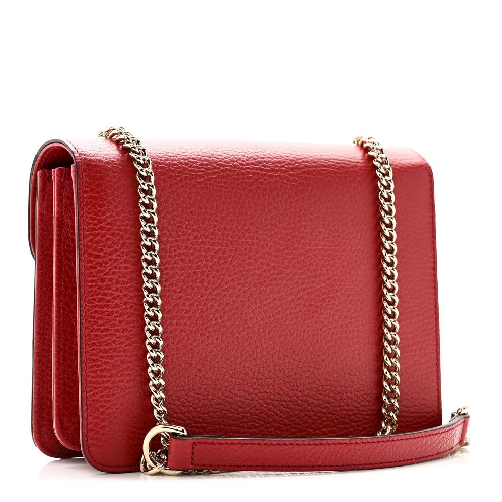 Gucci Dollar Calfskin Small Interlocking G Shoulder Bag Red 1802460 ...