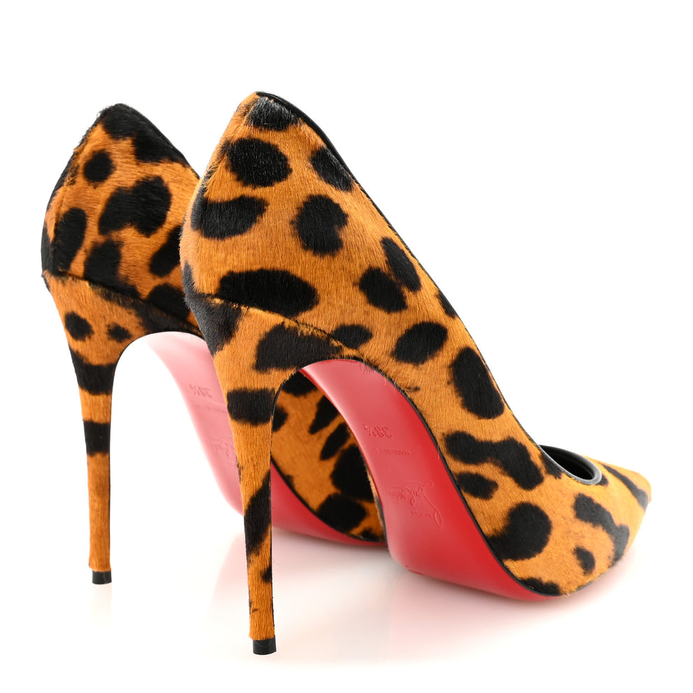 Christian Louboutin Pony Hair Leopard Print So Kate 100 Pumps 38.5 ...