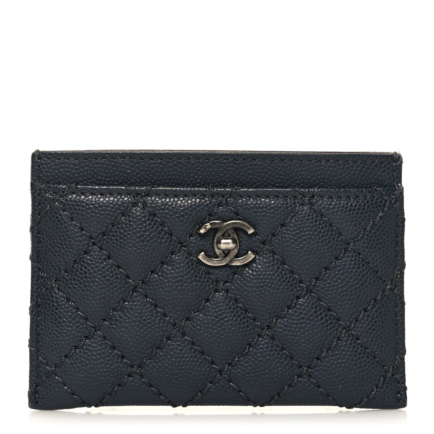Chanel Caviar Quilted Stitched Card Holder Charcoal 1429352 – FASHIONPHILE