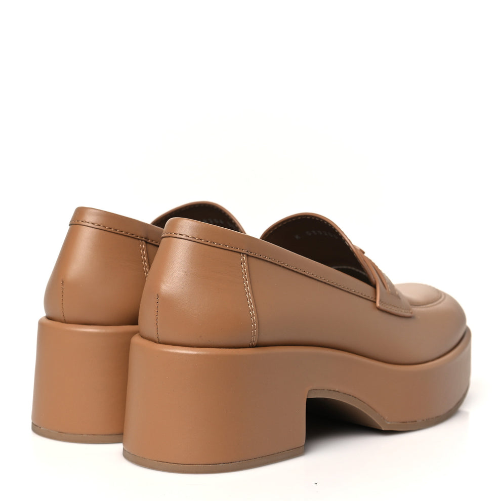 Chanel Calfskin CC Platform Loafers 39.5 Beige 1764814 – FASHIONPHILE