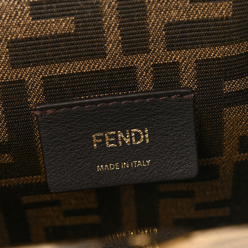 Fendi Shiny Nappa Snakeskin Small Fendi First White Roccia 1786748 ...