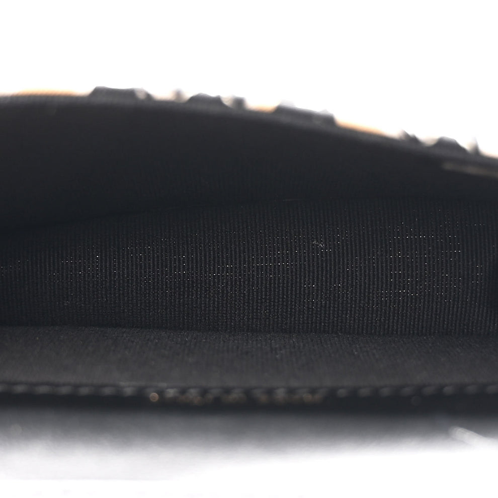 Chanel Canvas Check Flag Printed CC Clutch With Chain Beige Multicolor ...