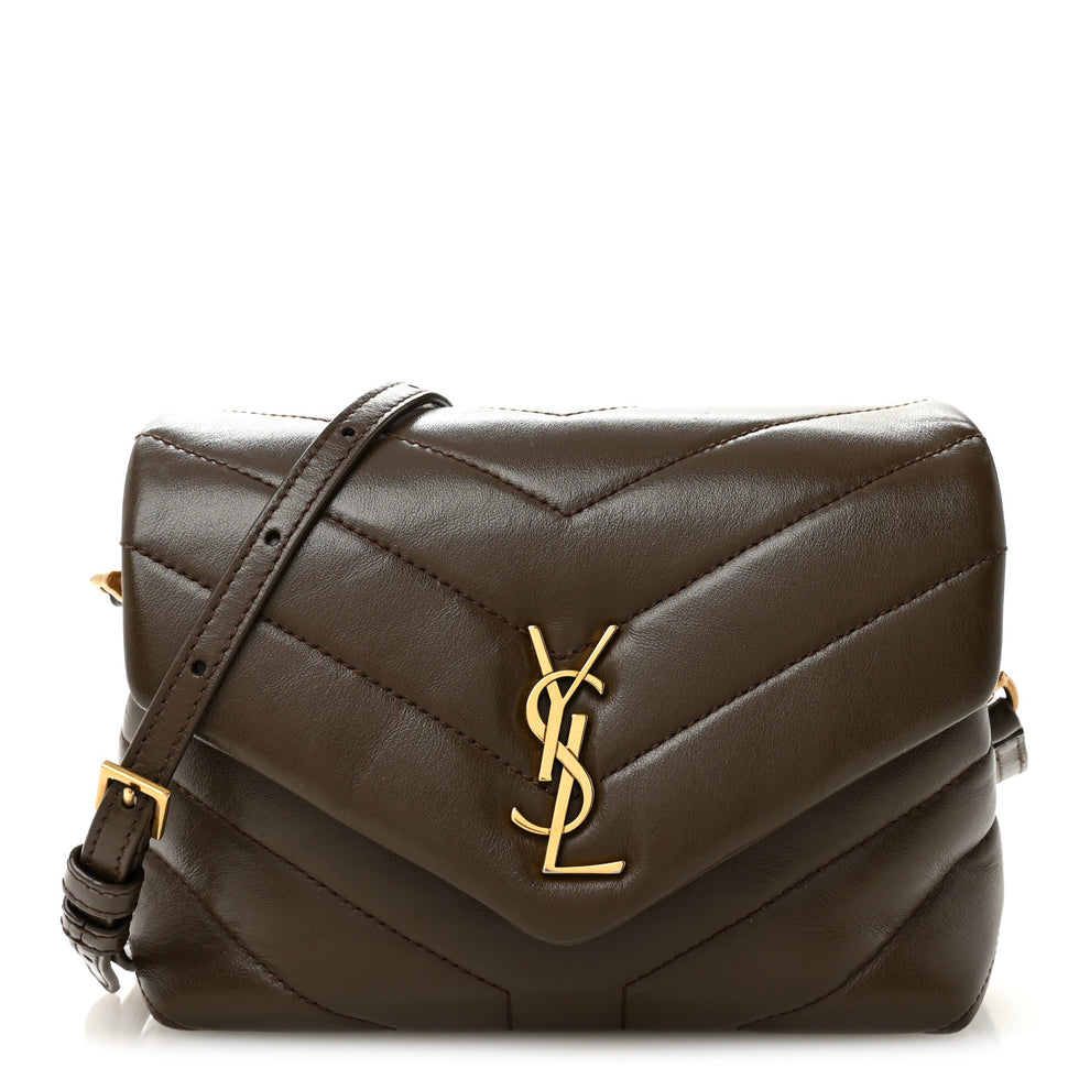 Saint Laurent Calfskin Y Quilted Monogram Toy Loulou Crossbody Bag Soil ...
