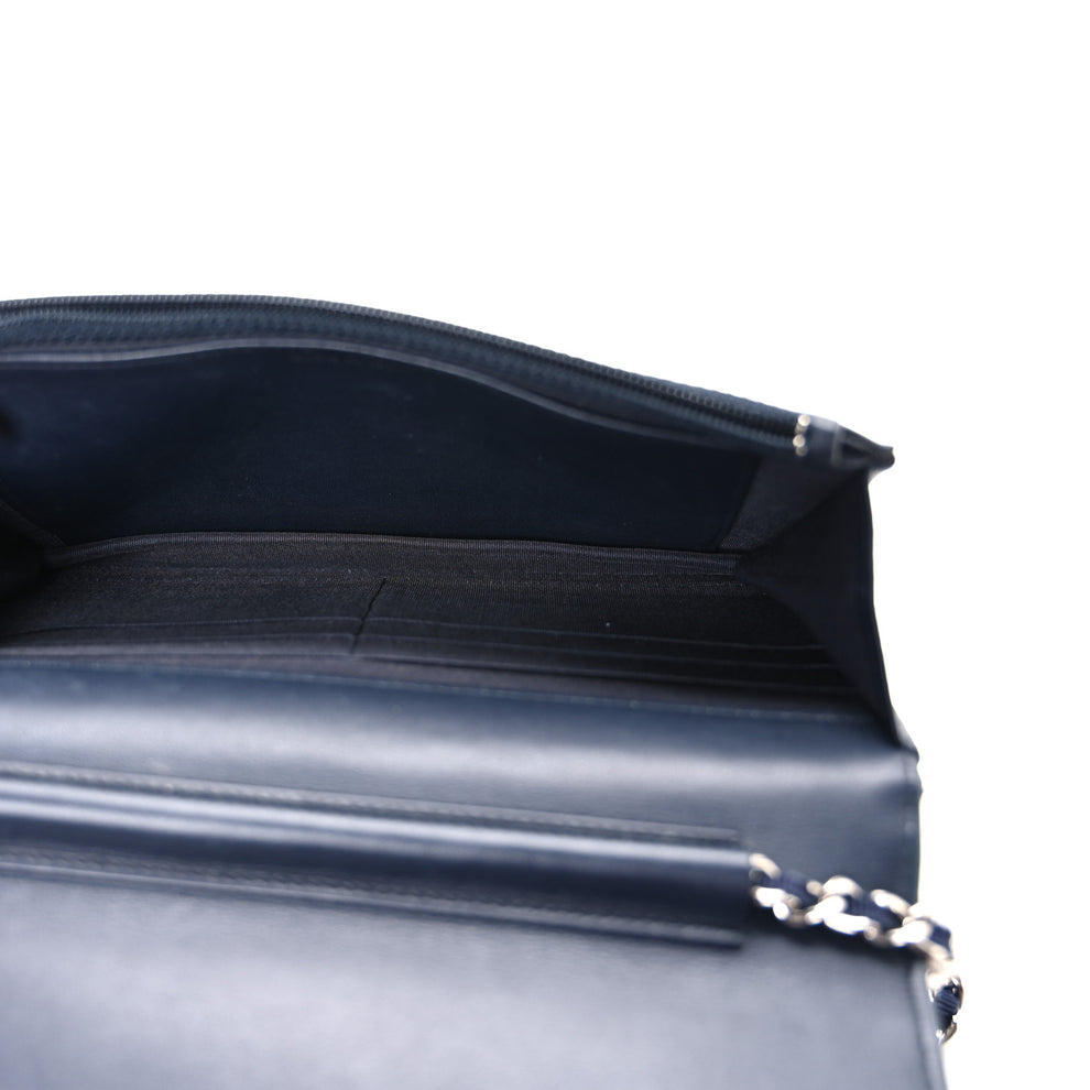 Chanel Canvas Deauville Wallet On Chain WOC Dark Blue 1792394 ...