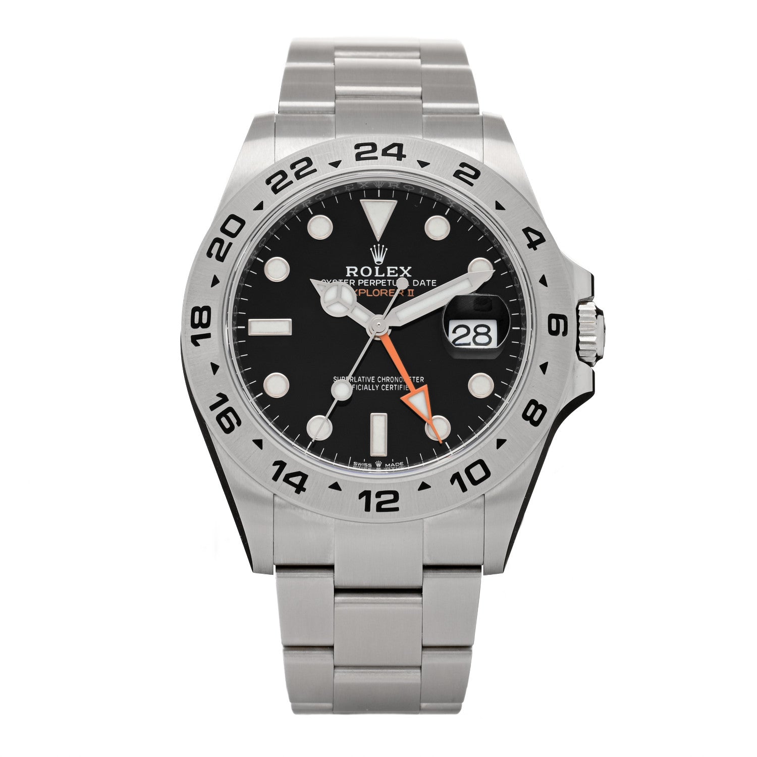 Rolex Stainless Steel 42mm Oyster Perpetual Date Explorer II Watch ...