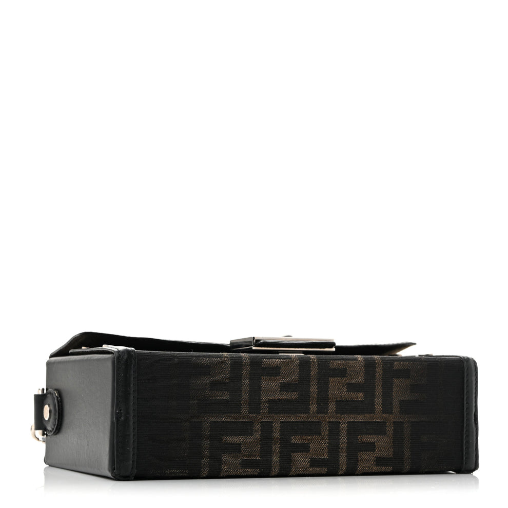 Fendi Recycled Fabric Jacquard Vitello King FF 1974 Baguette Soft Trunk ...