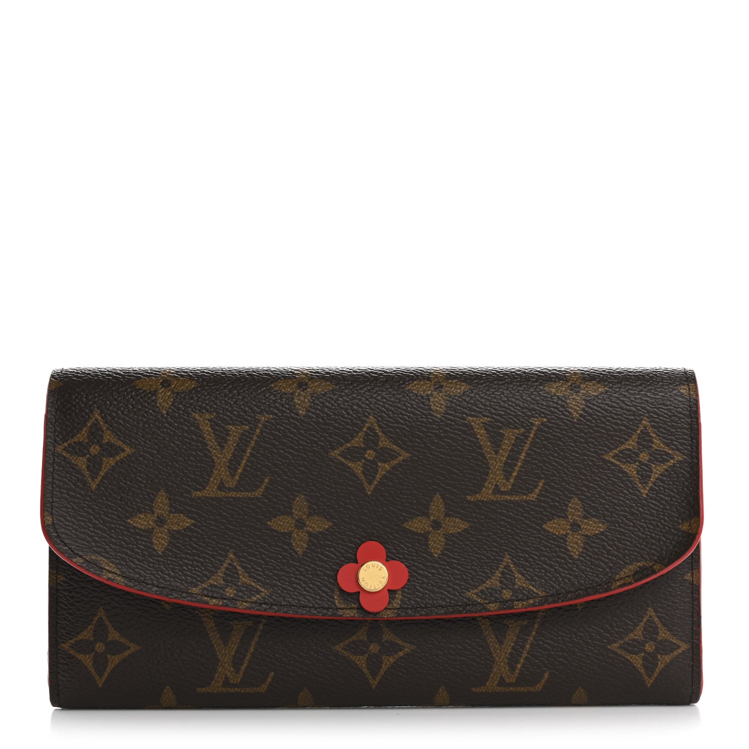 Louis Vuitton Monogram Bloom Flower Emilie Wallet Rouge 1754075 ...