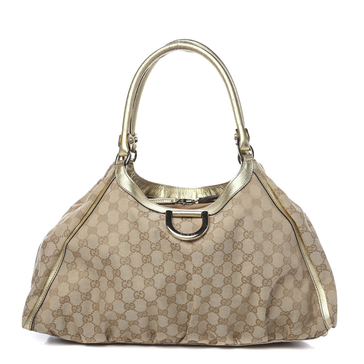 Gucci Monogram Large D Gold Hobo Metallic Gold 576518 – FASHIONPHILE