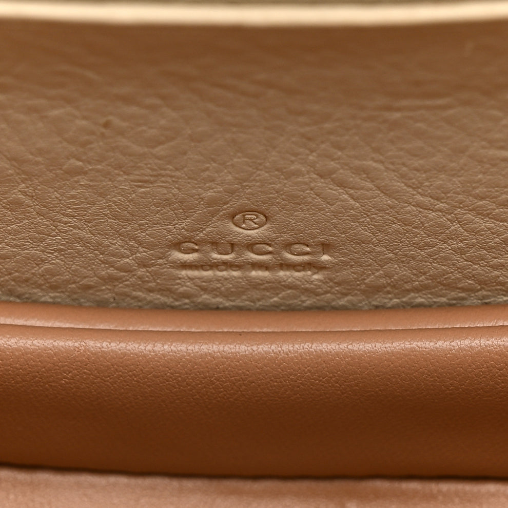 Gucci Patent Crystal Mini Bamboo 1947 Top Handle Chain Bag White ...