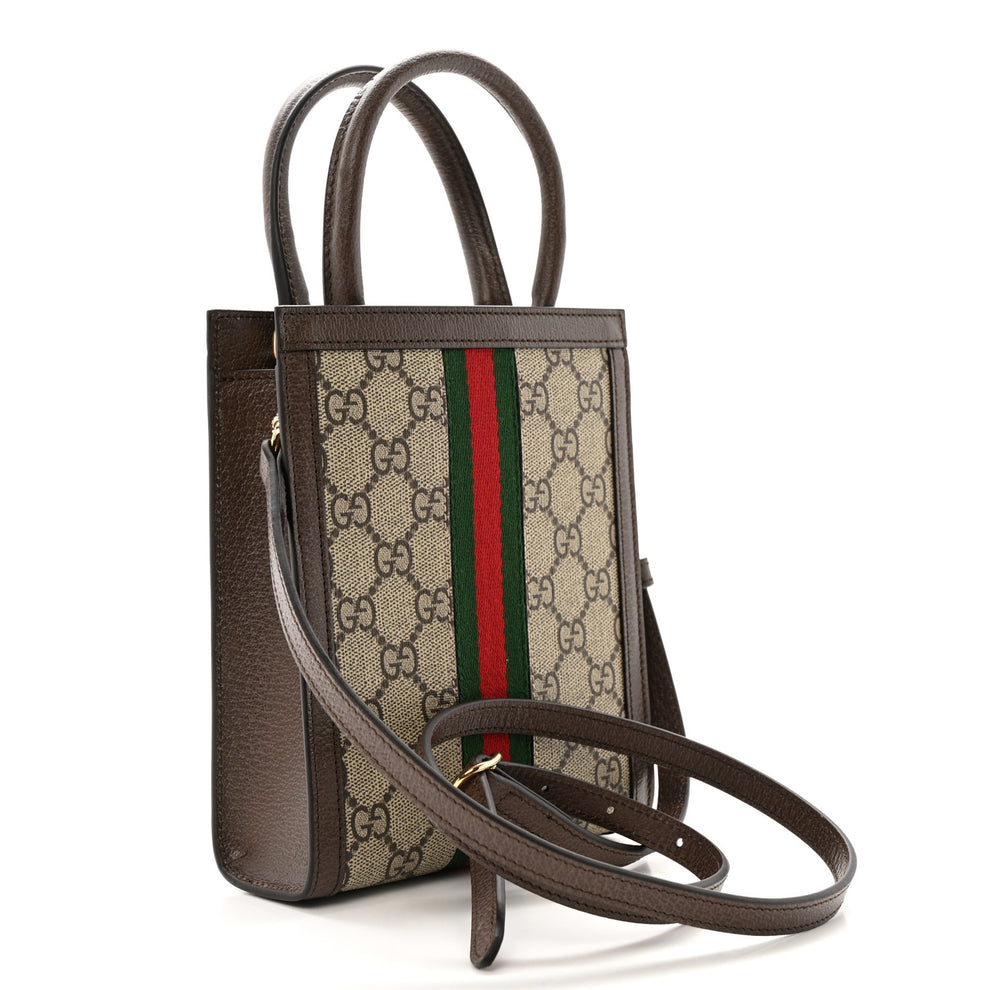 Gucci GG Supreme Monogram Textured Dollar Calfskin Web Super Mini ...