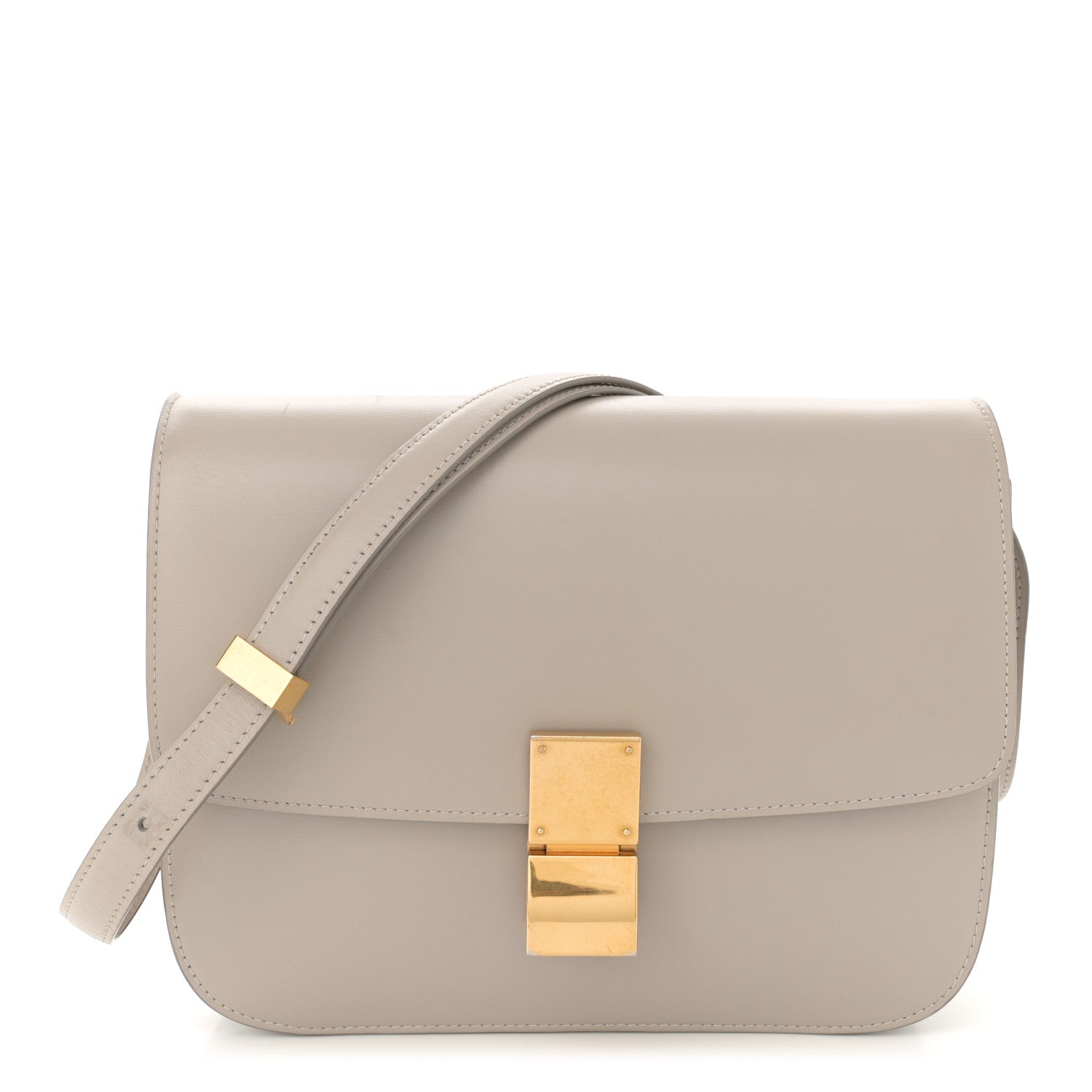 Celine Box Calfskin Medium Classic Box Flap Bag Clay 1633930 – FASHIONPHILE