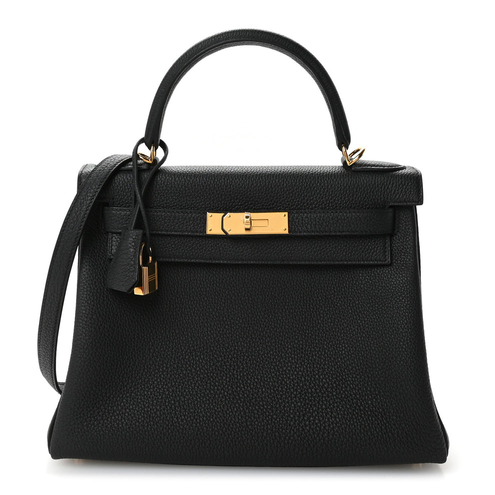 Hermes Togo Kelly Retourne 28 Black 1801829 – FASHIONPHILE
