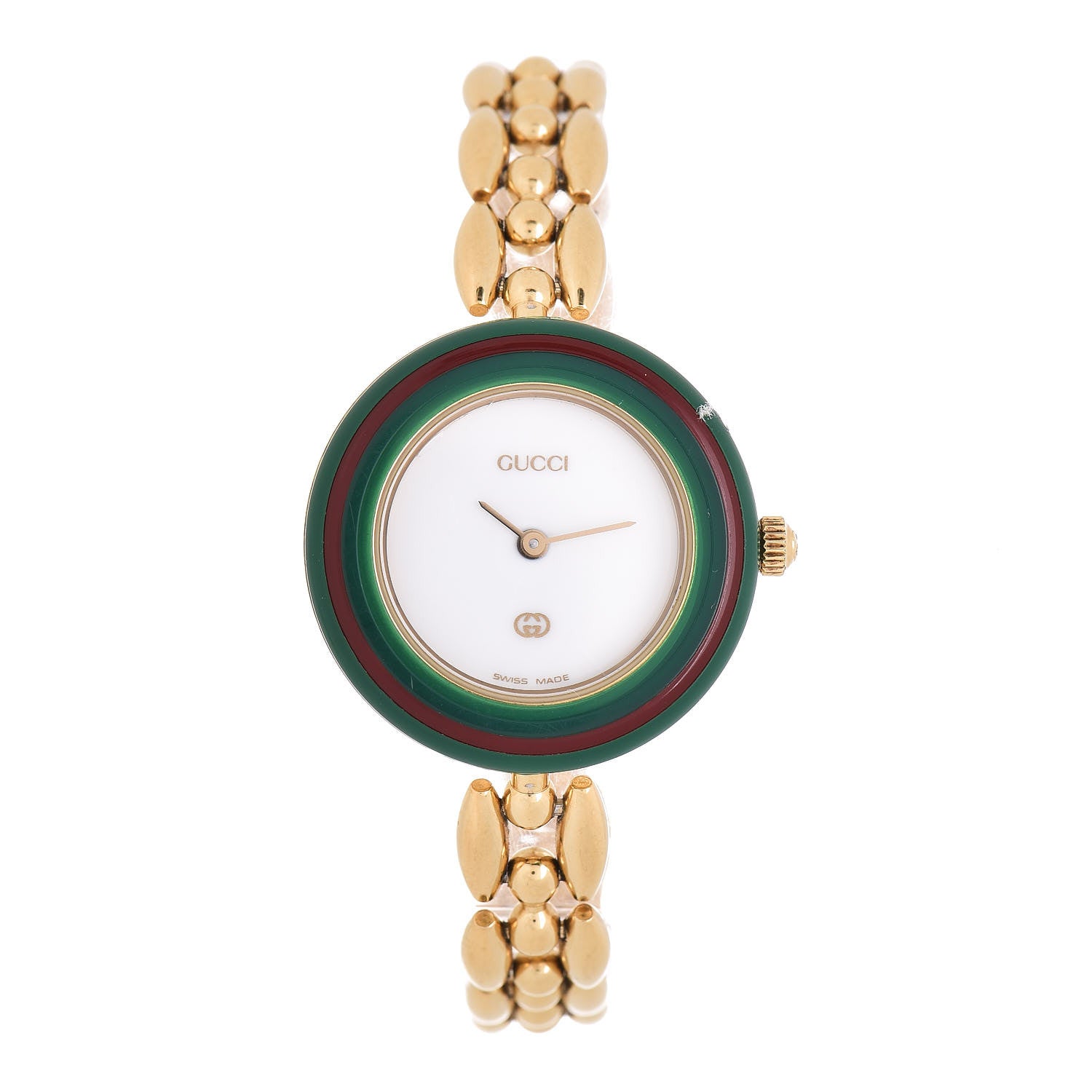 Gucci Stainless Steel 26mm Rice Link Interchangeable Bezel Quartz Watch ...
