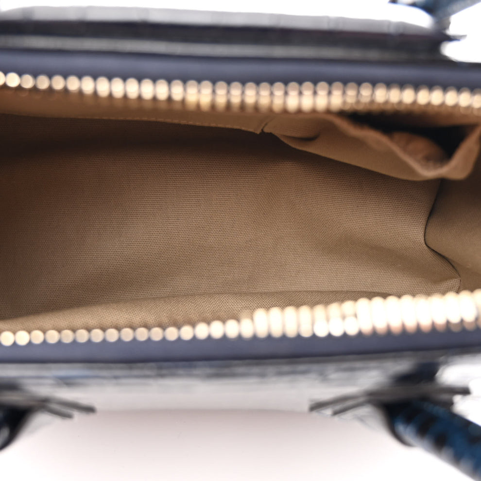 Givenchy Calfskin Crocodile Embossed Small Antigona Navy 1785323 ...