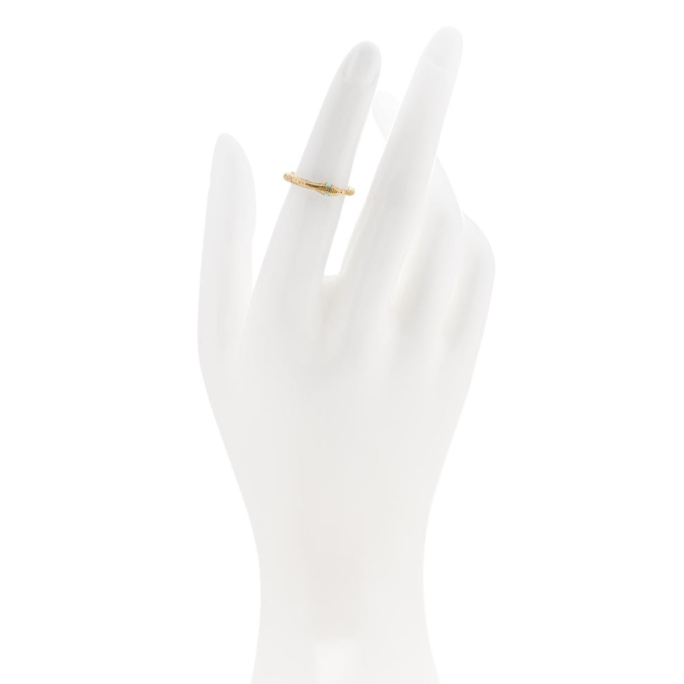 Gucci 18K Yellow Gold Turquoise Ouroboros Snake Ring 49 4.75 1798646 ...