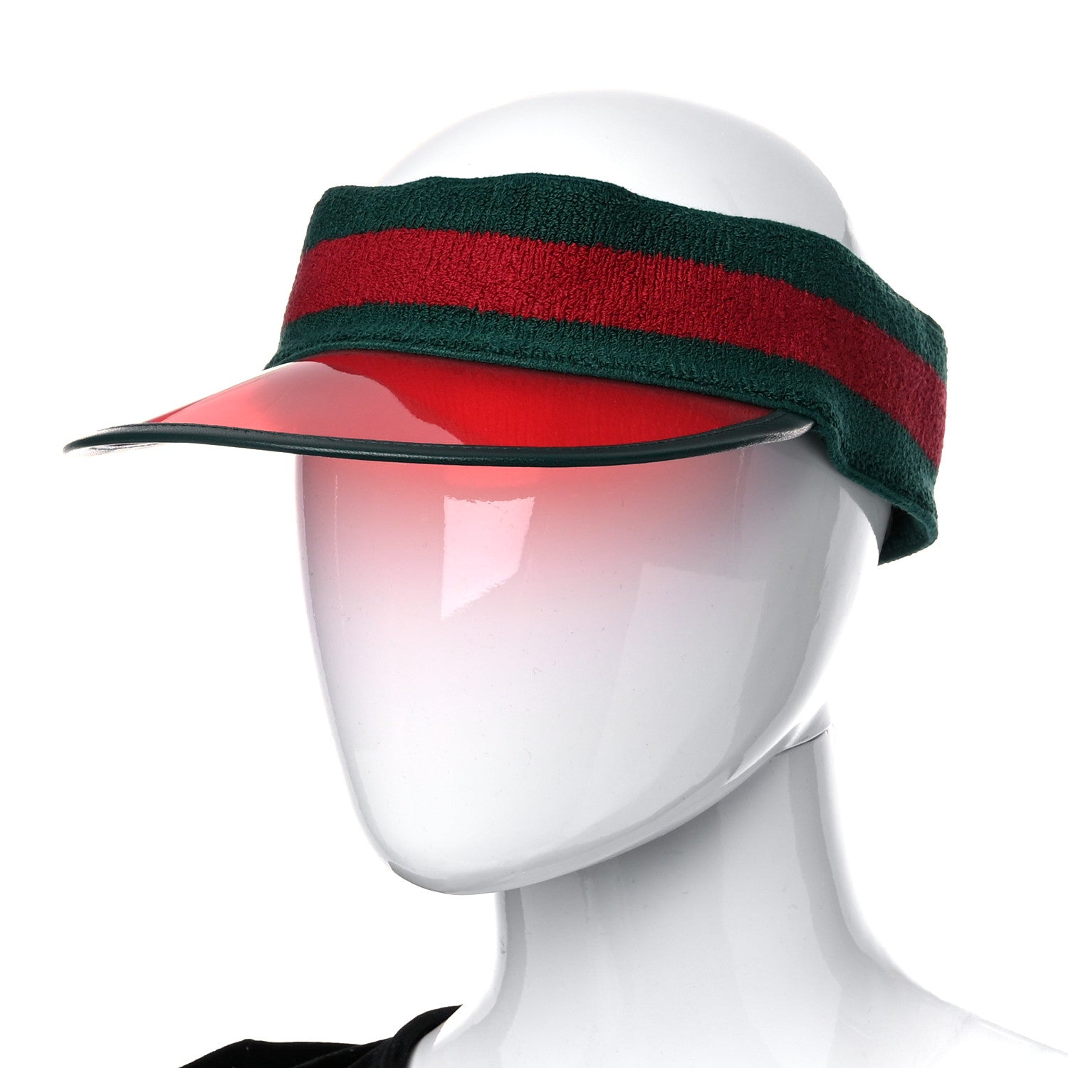 Gucci Vinyl Web Visor L Green Red 969366 – FASHIONPHILE