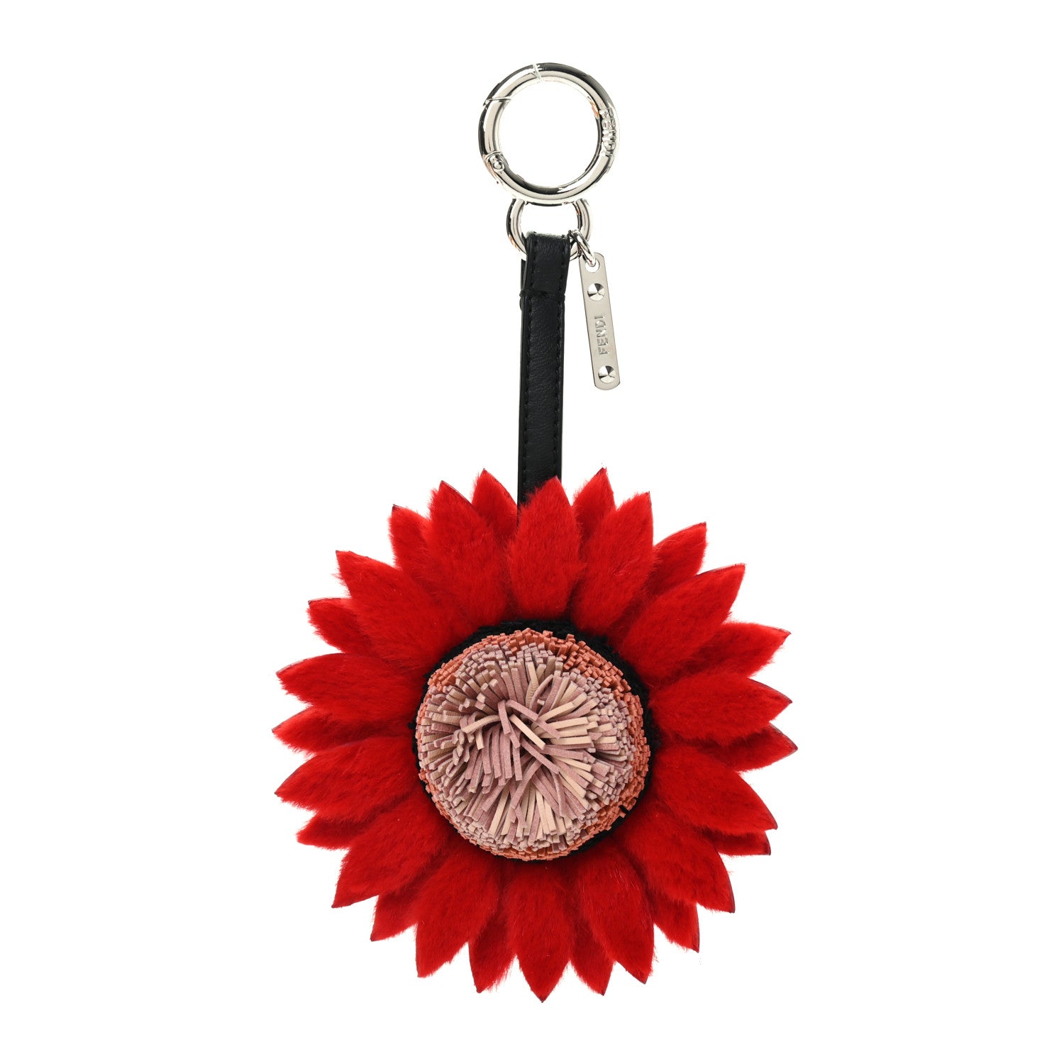 Fendi Calfskin Rabbit Fur Daisy Bag Charm Red Plaster 806288 – FASHIONPHILE