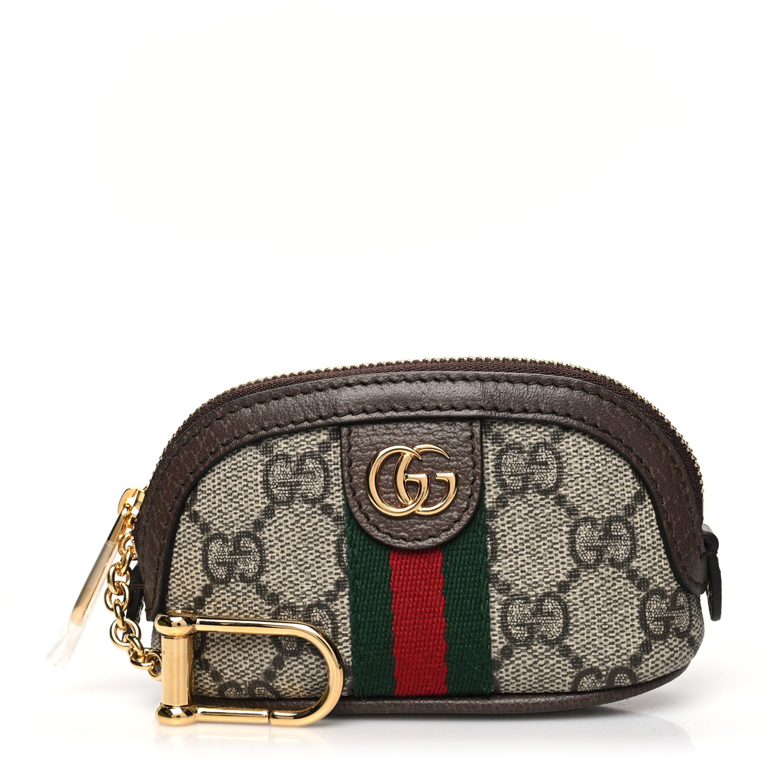 Gucci GG Supreme Monogram Web Ophidia Dome Key Pouch Beige New Acero ...