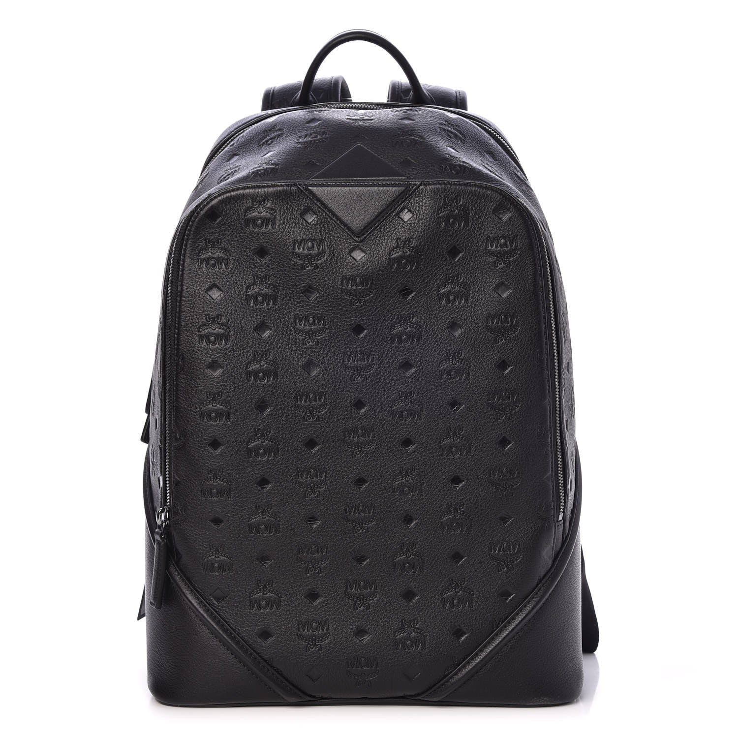 MCM Calfskin Ottomar Monogram Duke Backpack Black 294733 – FASHIONPHILE