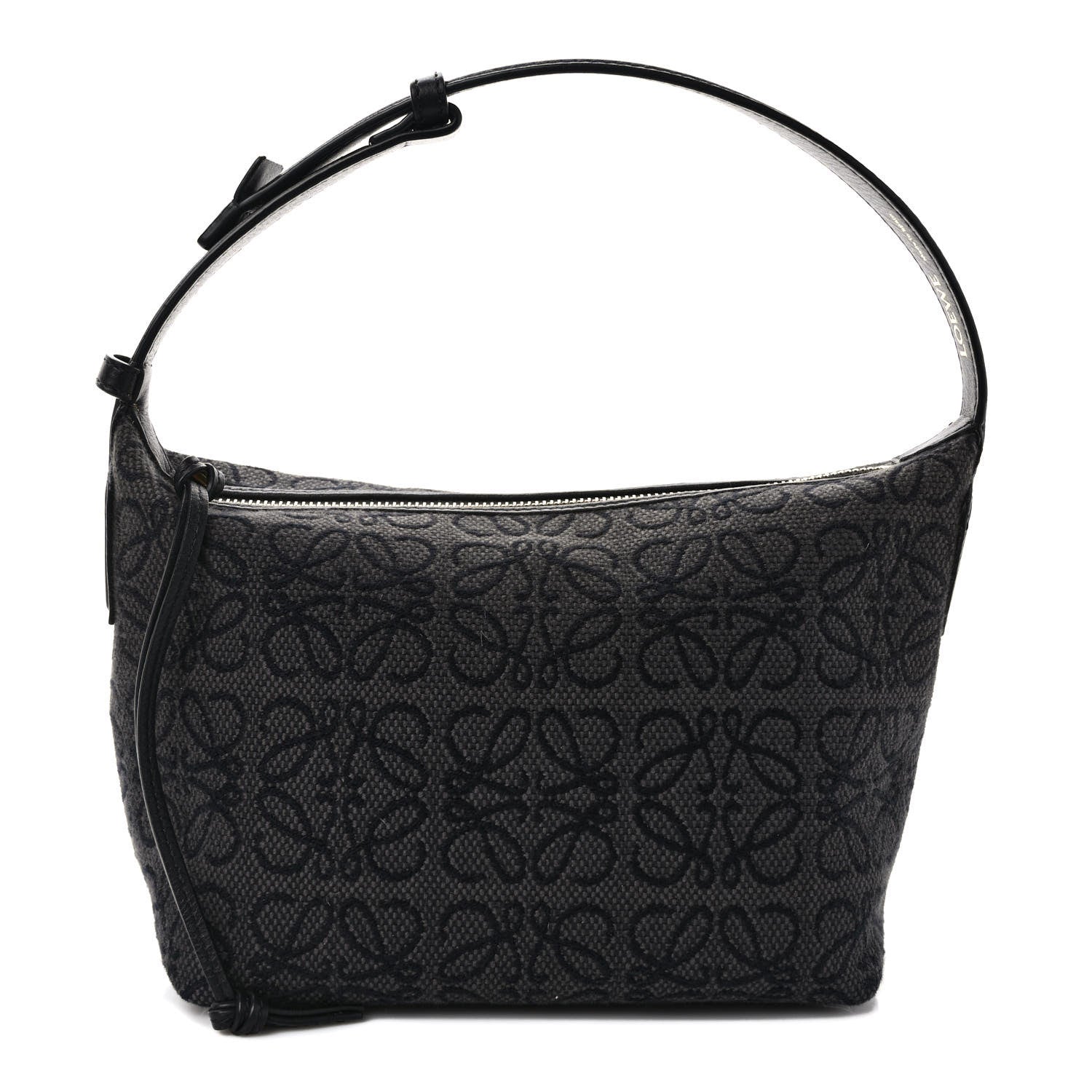 Loewe Jacquard Anagram Calfskin Small Cubi Bag Anthracite Black 1242575 ...