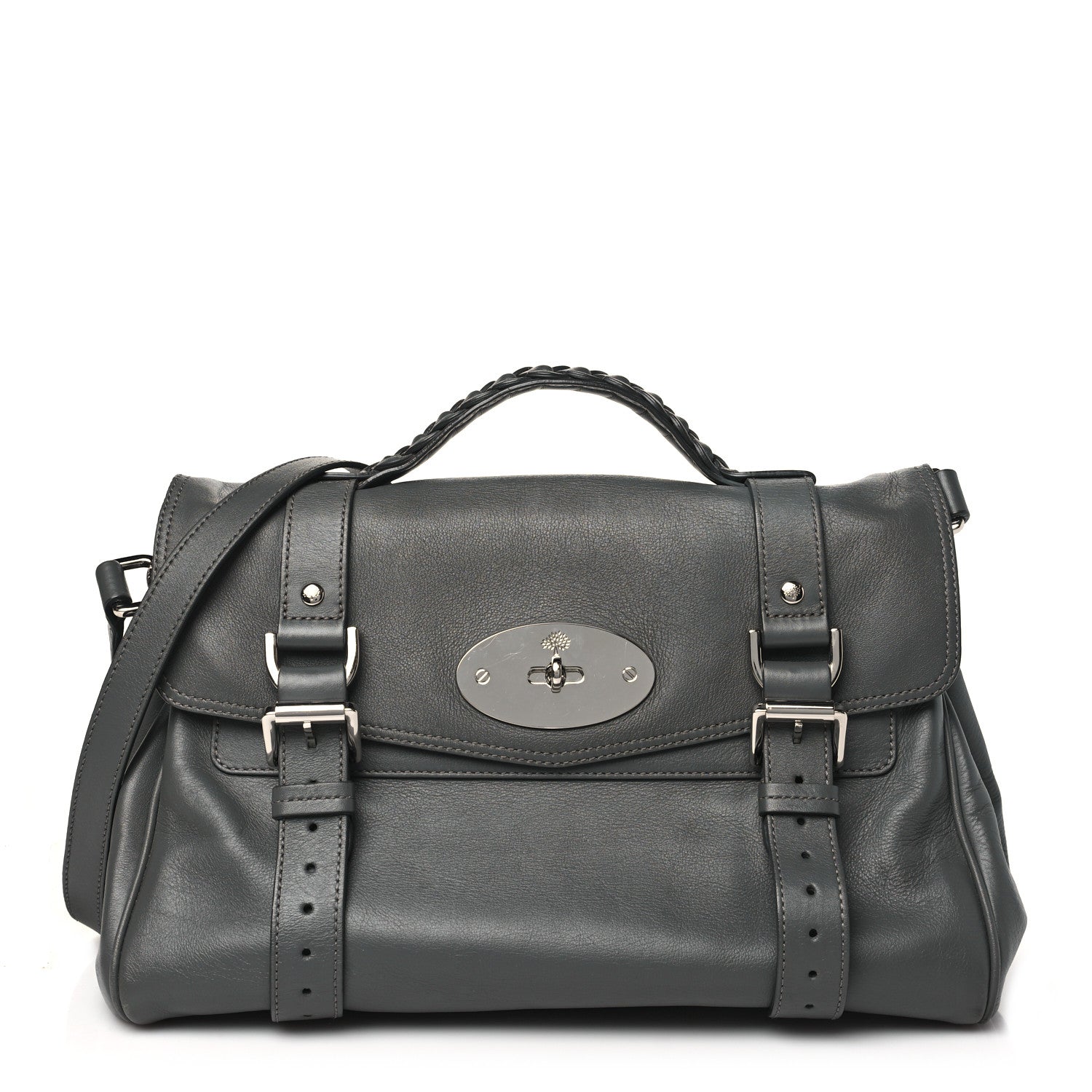 Mulberry Smooth Calfskin Medium Alexa Pavement Grey 1608615 – FASHIONPHILE