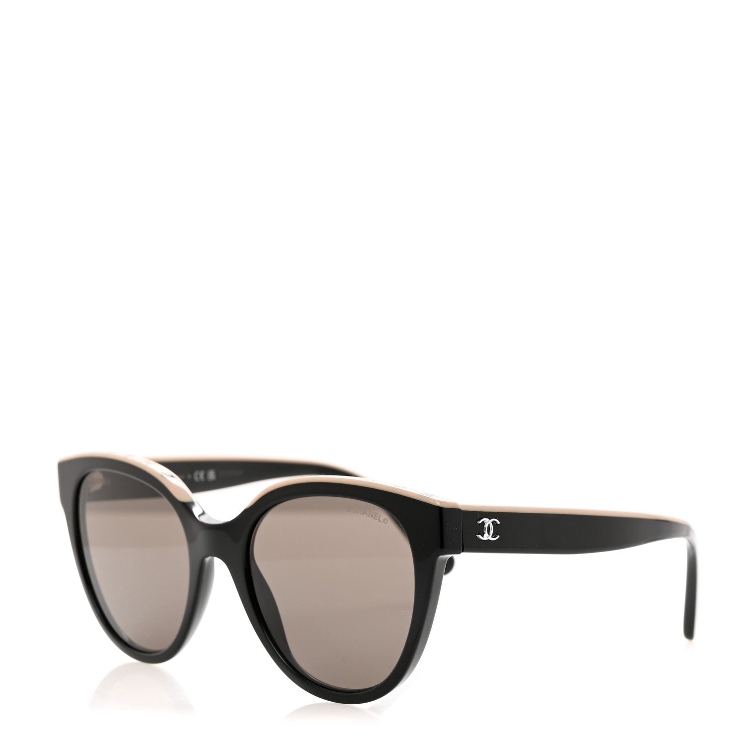 Chanel Acetate CC Butterfly Sunglasses 5414 Black Beige 1538627 ...
